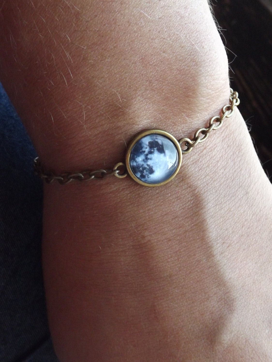 Full Moon Bracelet Moon Jewelry Solar System Jewelry Space