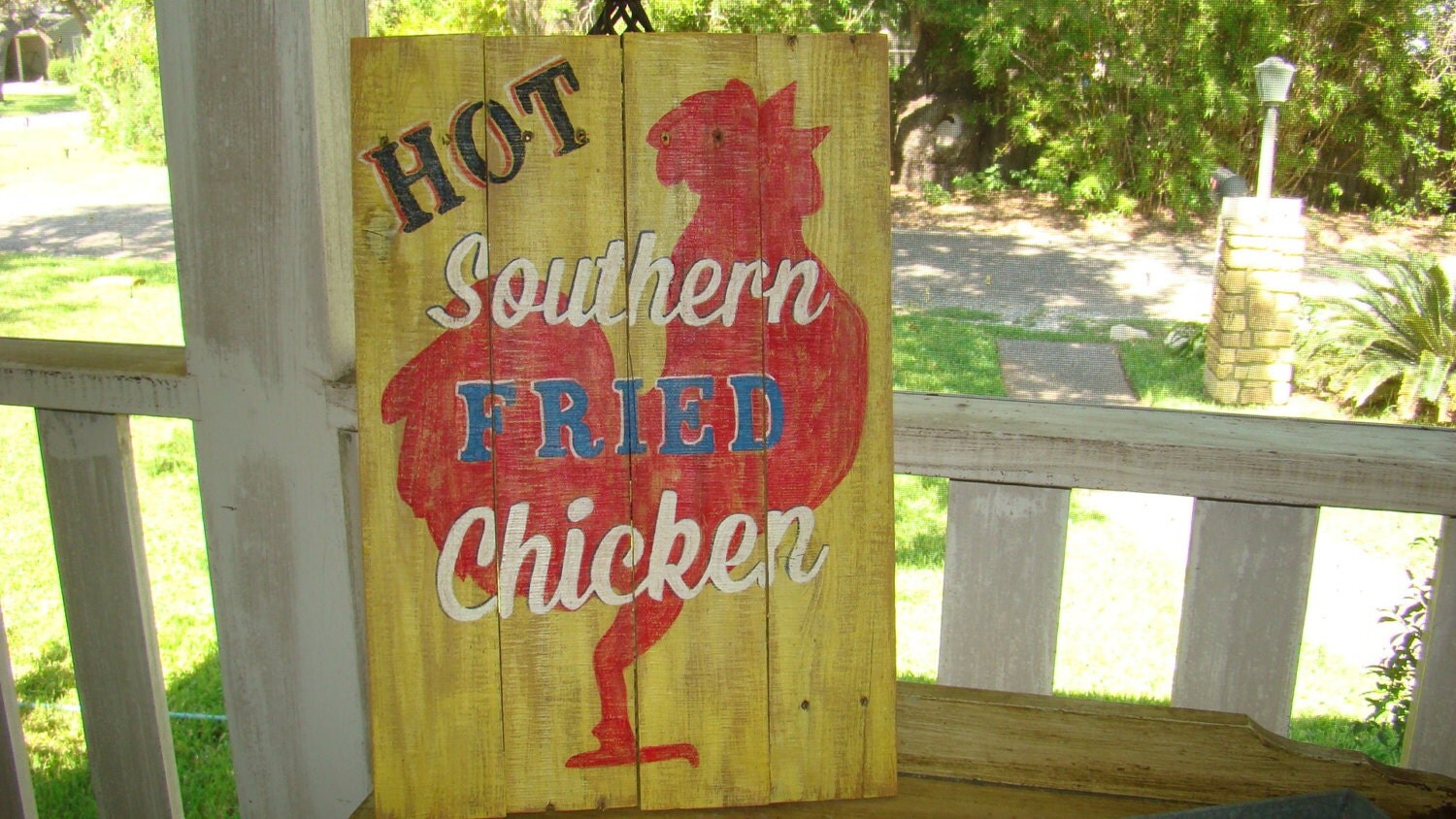Southern Fried Chicken sign Reclaimed wood by SweetSouthernRevival
