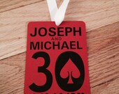 Items similar to Casino Theme Playing Card - Favor Tag with Ribbon on Etsy