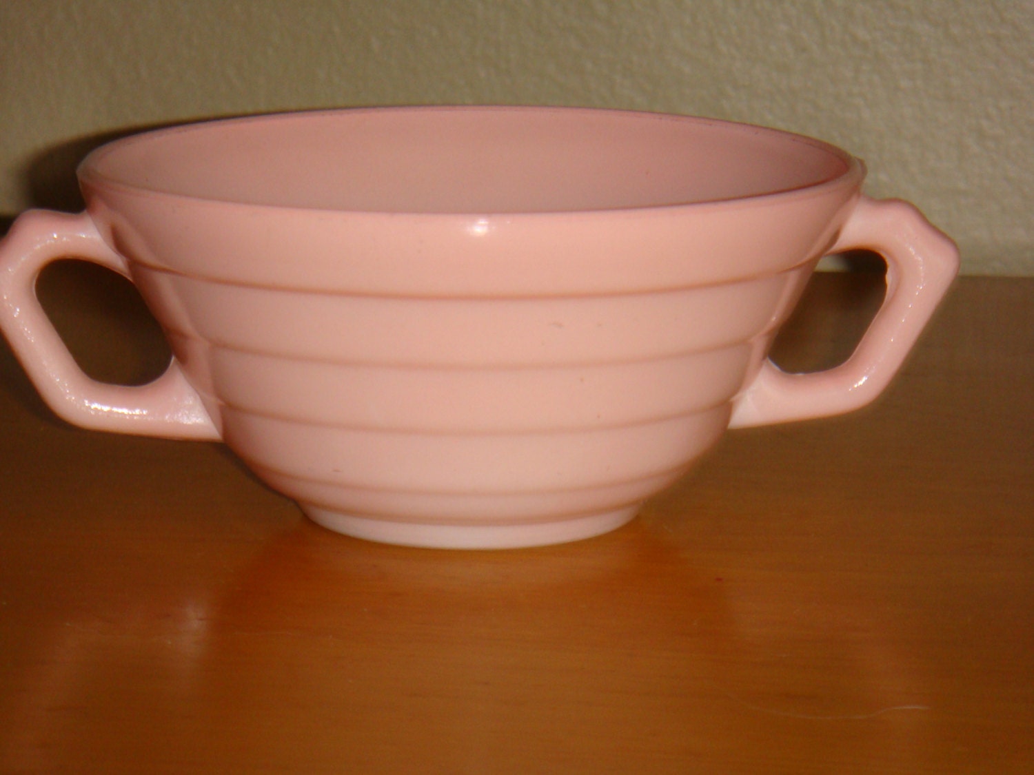 Melon Peachy Pink Hazel Atlas Two Handle Dish Bowl Sugar Dish – Haute Juice