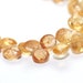 Imperial Precious Topaz Micro Faceted Heart Briolettes 4 Peach