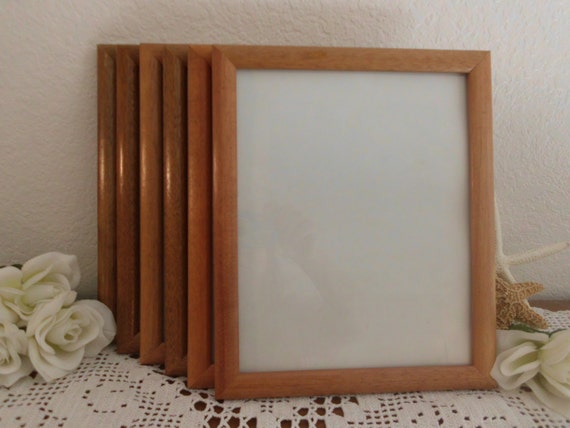 Vintage 8 x 10 Frame Golden Brown Wood Picture Photo Rustic