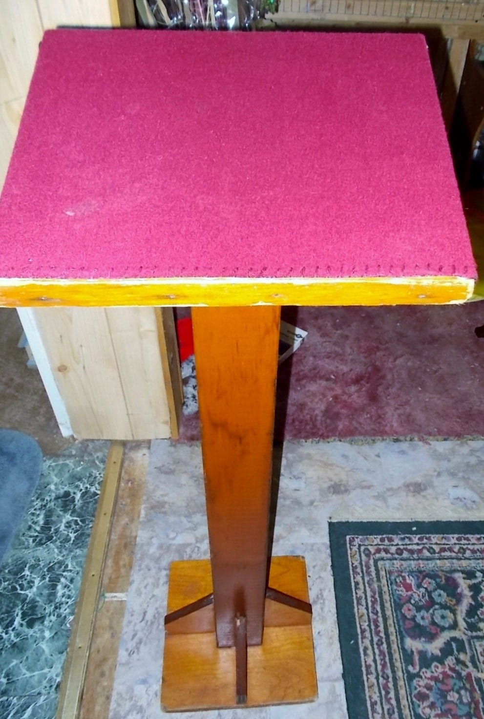 Vintage Wood Lectern Book Sheet Music Stand Handmade Wooden Ware ...