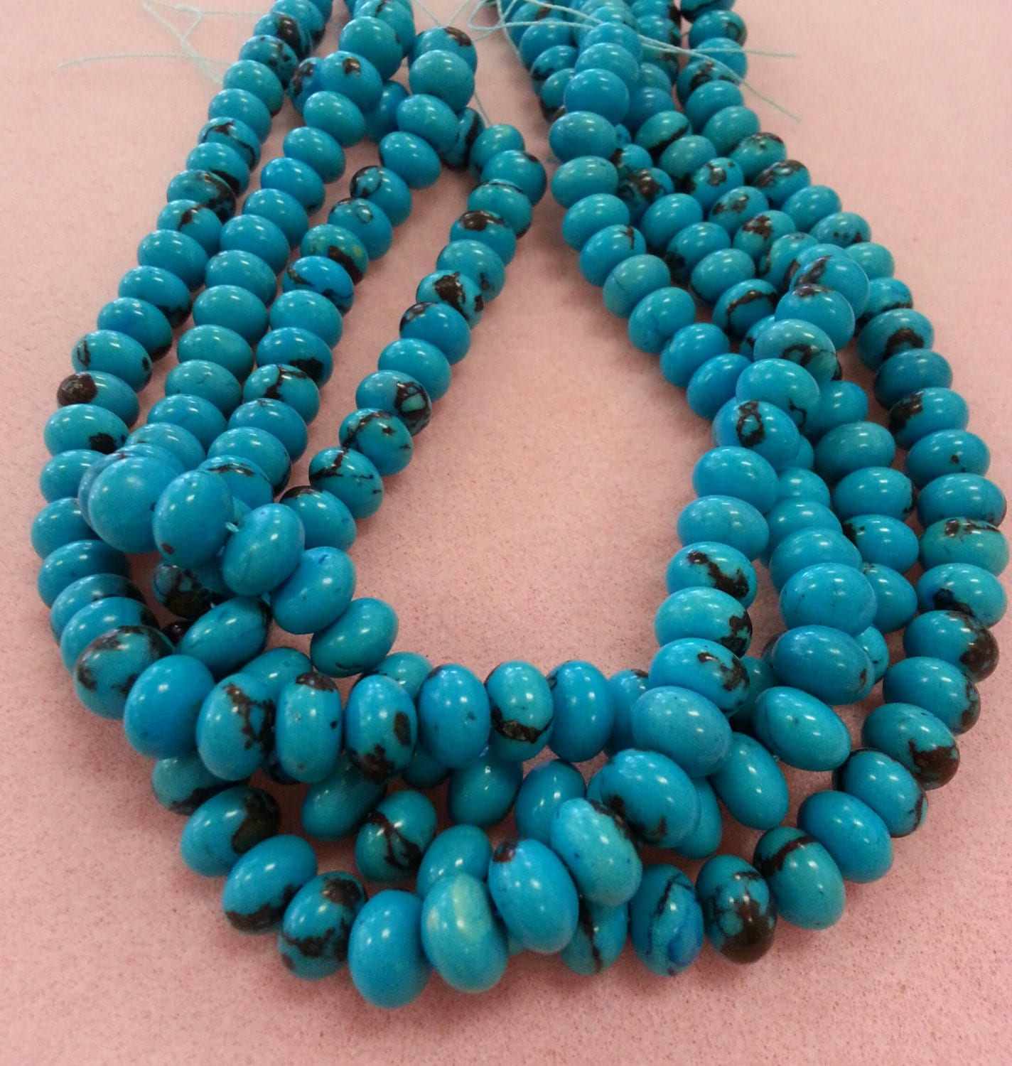 Turquoise Color Dyed Magnesite Beads