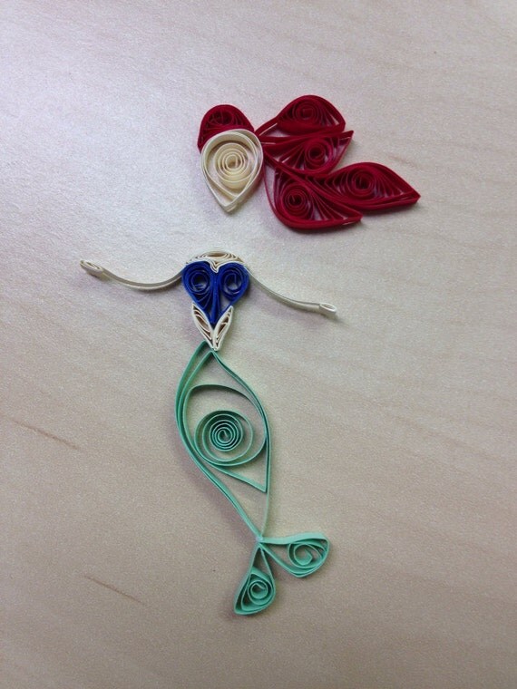 Items similar to Quilled little mermaid on Etsy