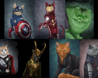 Wonder Cat 8.5x11 Print by jennyparksillus on Etsy