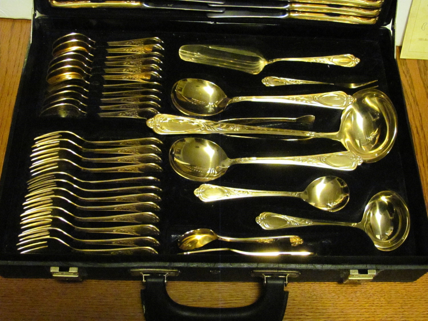 Bestecke Solingen SBS W.Germany Wien 70 Pc Gold Flatware Set