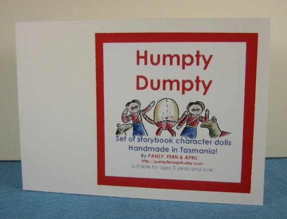 Humpty Dumpty Storybook doll set