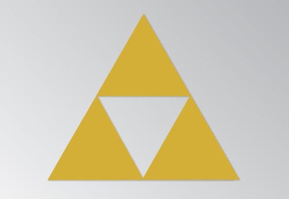 Legend of Zelda Triforce Metallic Gold Vinyl Decal Sticker