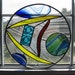 Modern Round Abstract Stained Glass Panel / by StainedGlassYourWay