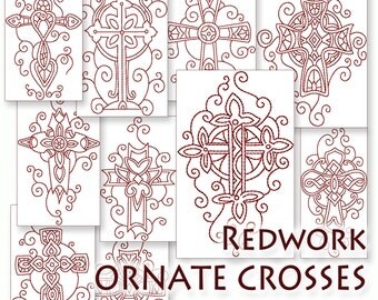 Popular items for redwork patterns on Etsy