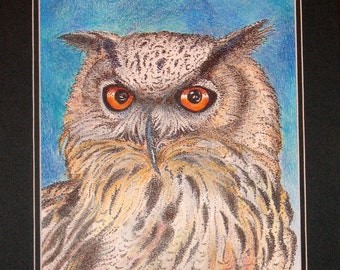 Pen and ink owl | Etsy