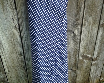 Navy Blue Dot Jersey Knit Fabric- Riley Blake - 1/2 Yard X 57"