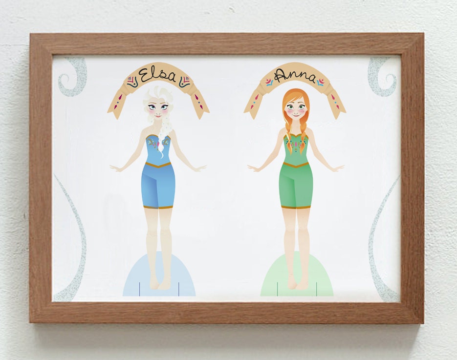 Print at home Frozen Paper Dolls Luxury Set Instant Download