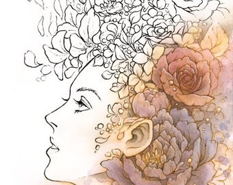 Light Dark & Between Fantasy Art of Mitzi by AuroraWings on Etsy