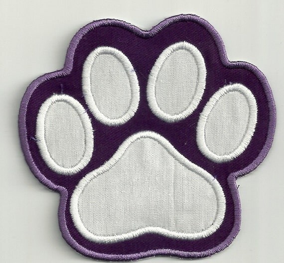 Paw Print Patch Any Color Combo Custom Made AP40