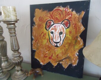 SOLD Original Lion Painting