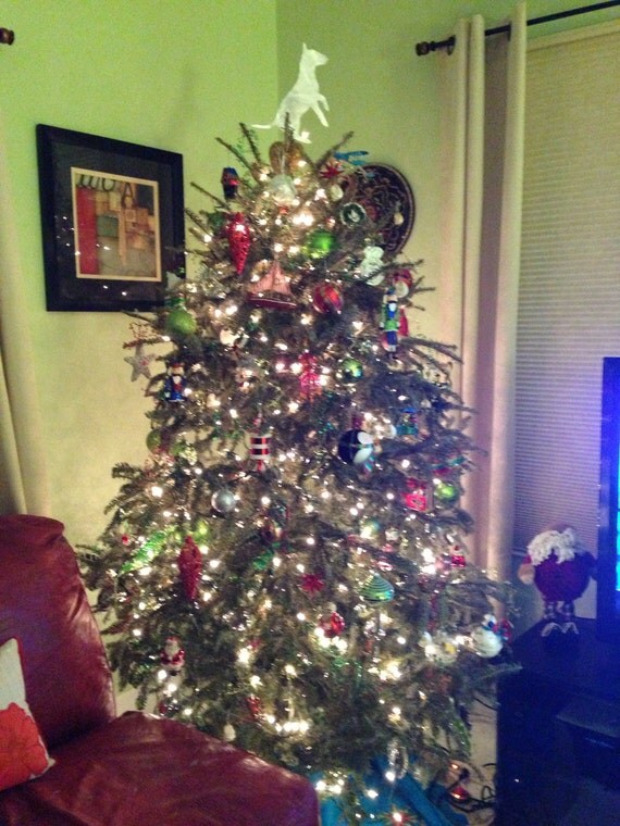 English Bull Terrier Dog Tree Topper Holiday by ScreenDoorGrilles