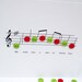 Christmas Card Christmas Music with Button Notes Paper