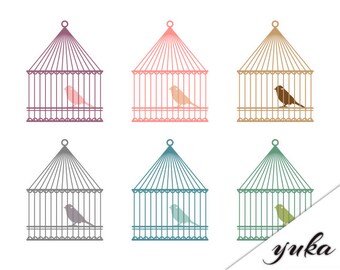 Popular items for bird cage clipart on Etsy