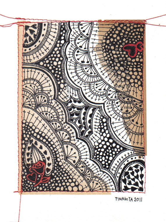 Items similar to Zentangle Ink Drawing! on Etsy