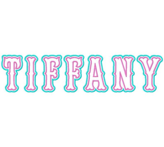 Tiffany Applique Machine Embroidery Fonts 1901