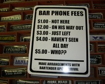 Unique bartender sign related items | Etsy