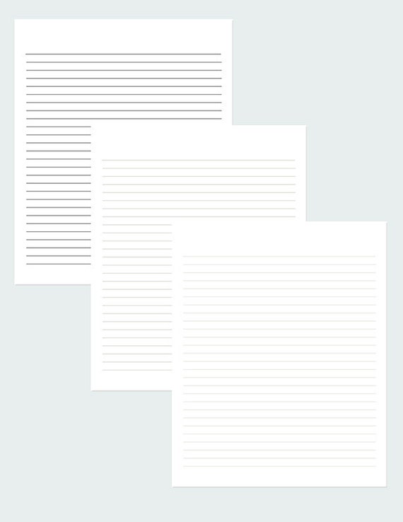 Shades Of Black Lined Paper / Digital Paper / Printable Paper