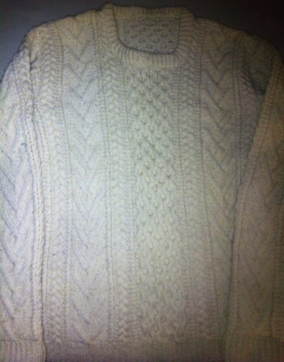 Items similar to Men's fisherman's knit. Hand made vintage on Etsy Items similar to Men's fisherman's knit. Hand made vintage on Etsy