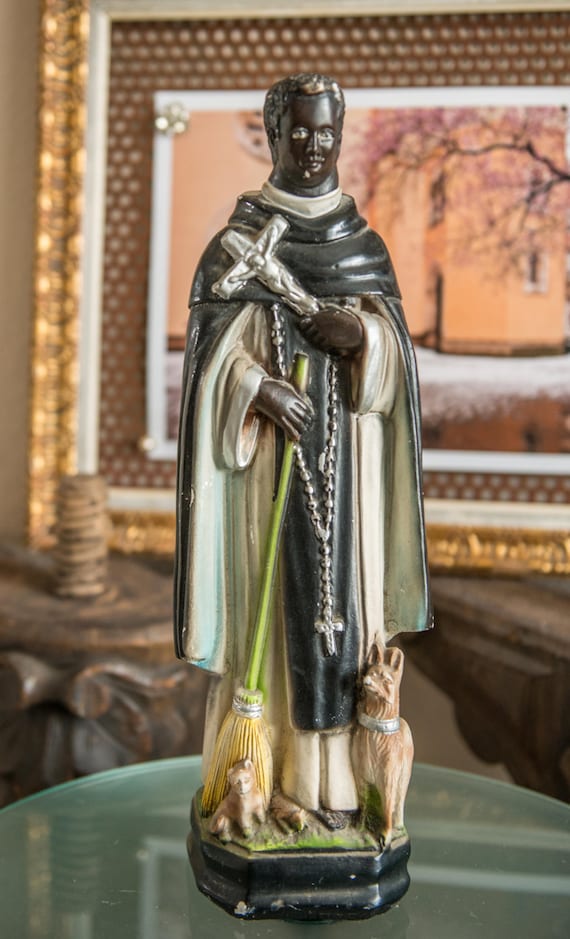 Saint Martin de Porres 16 inch statue Catholic by SmallPlanets