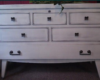 1950's Custom Painted Lane Cedar / Hope Chest with legs and drawer.