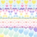 Heart Digital Paper Pastel Rainbow Background Digital Craft