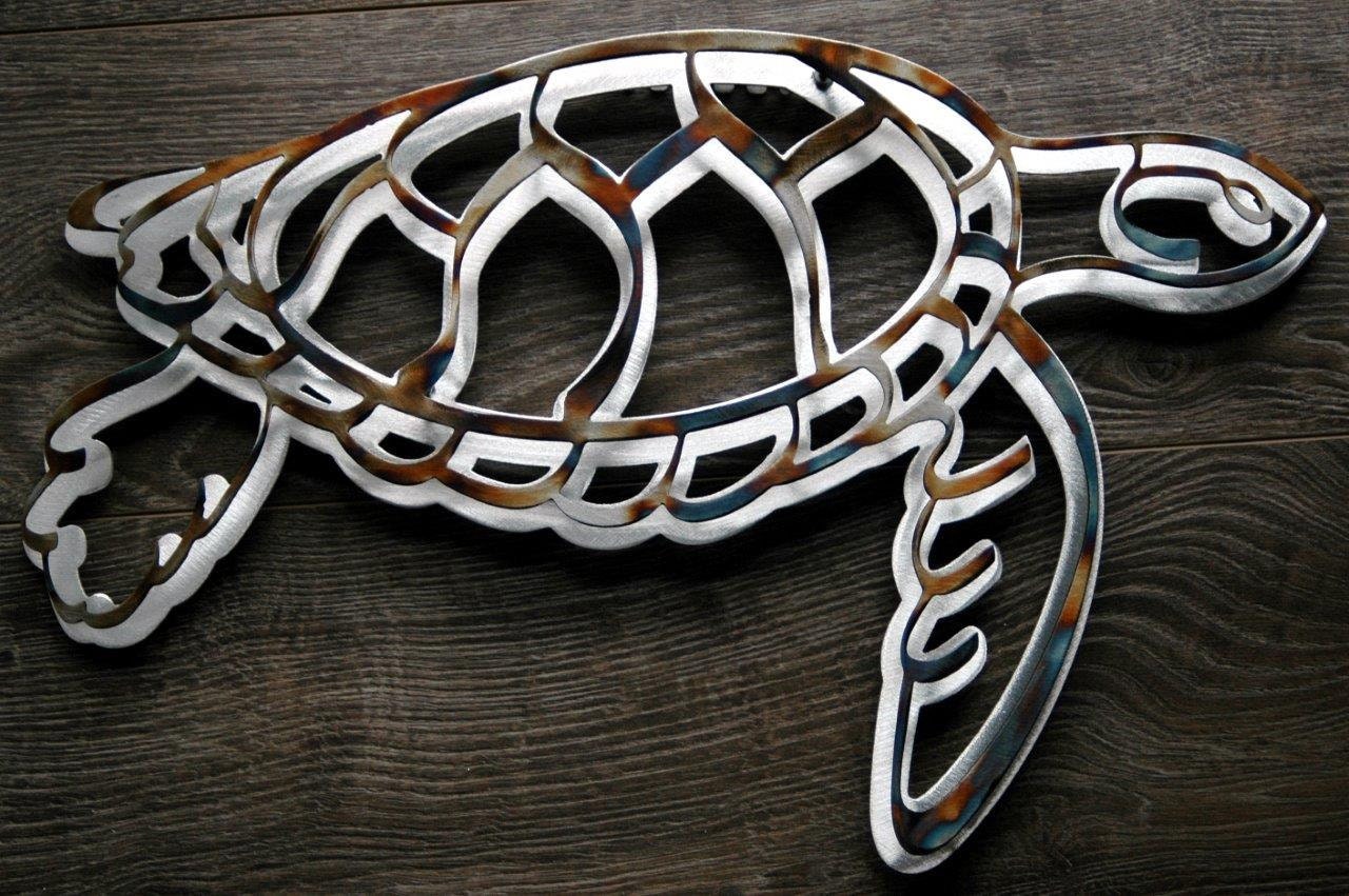 11th Anniversary Gift Sea Turtle Metal Art by HumdingerDesignsEtsy