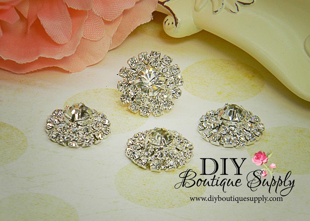 Rhinestone buttons Crystal Embellishment Flatback for Baby