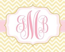 Unique monogram chevron related items | Etsy