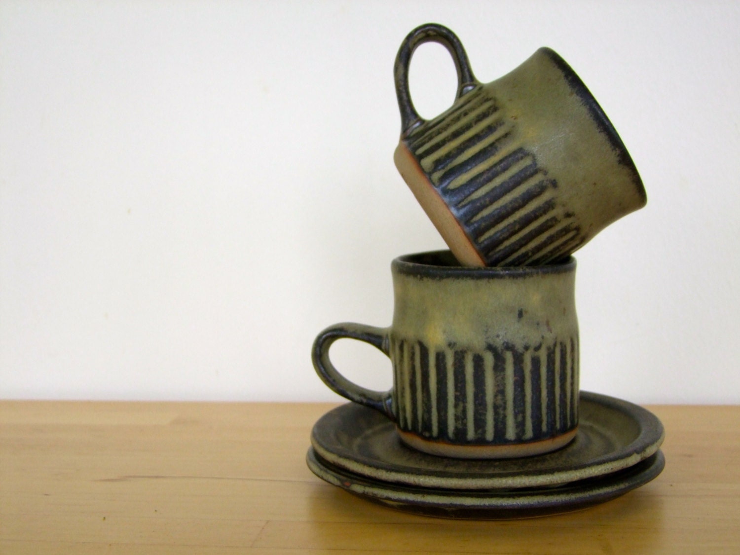 Retro Tremar Tea Set for Two – Stoneware, Cornwall UK, British Pottery ...