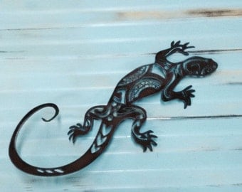 Unique metal lizard related items | Etsy