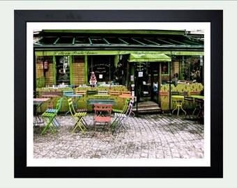 Colorful Outdoor Parisian Cafe In Paris France Photography Photo