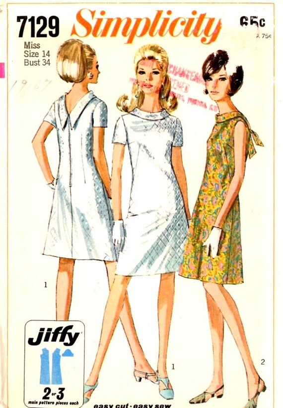 60s mod dress vintage A line mad men style sewing by HeyChica