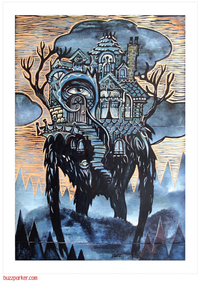 Tree House Monster Art Print from Tree House Series 10x14
