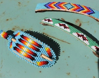 Seed bead barrette | Etsy