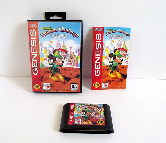 Vintage Sega Genesis Disney Mickeys Ultimate Challenge Video