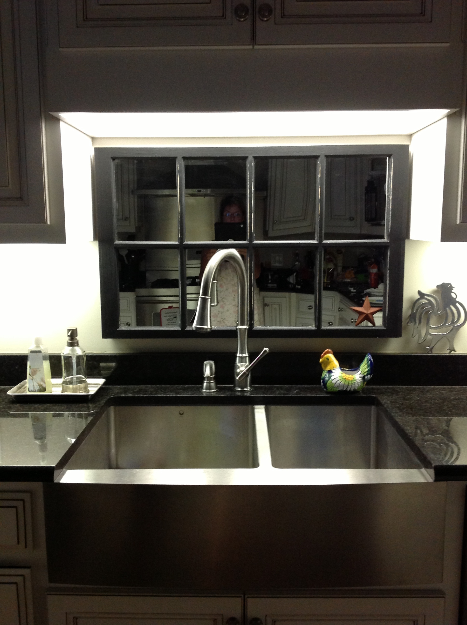 Window mirror over my sink - Etsy purchase | Window mirror, Sink ...