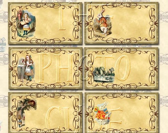 ALiCe in WoNDeRLaND BaNNeR Pennants Flags-Printable digital