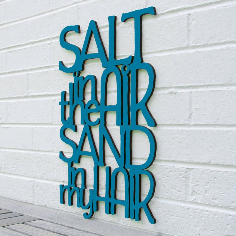 Salt In The Air Sand in my Hair Beach Wood Sign Ocean Theme