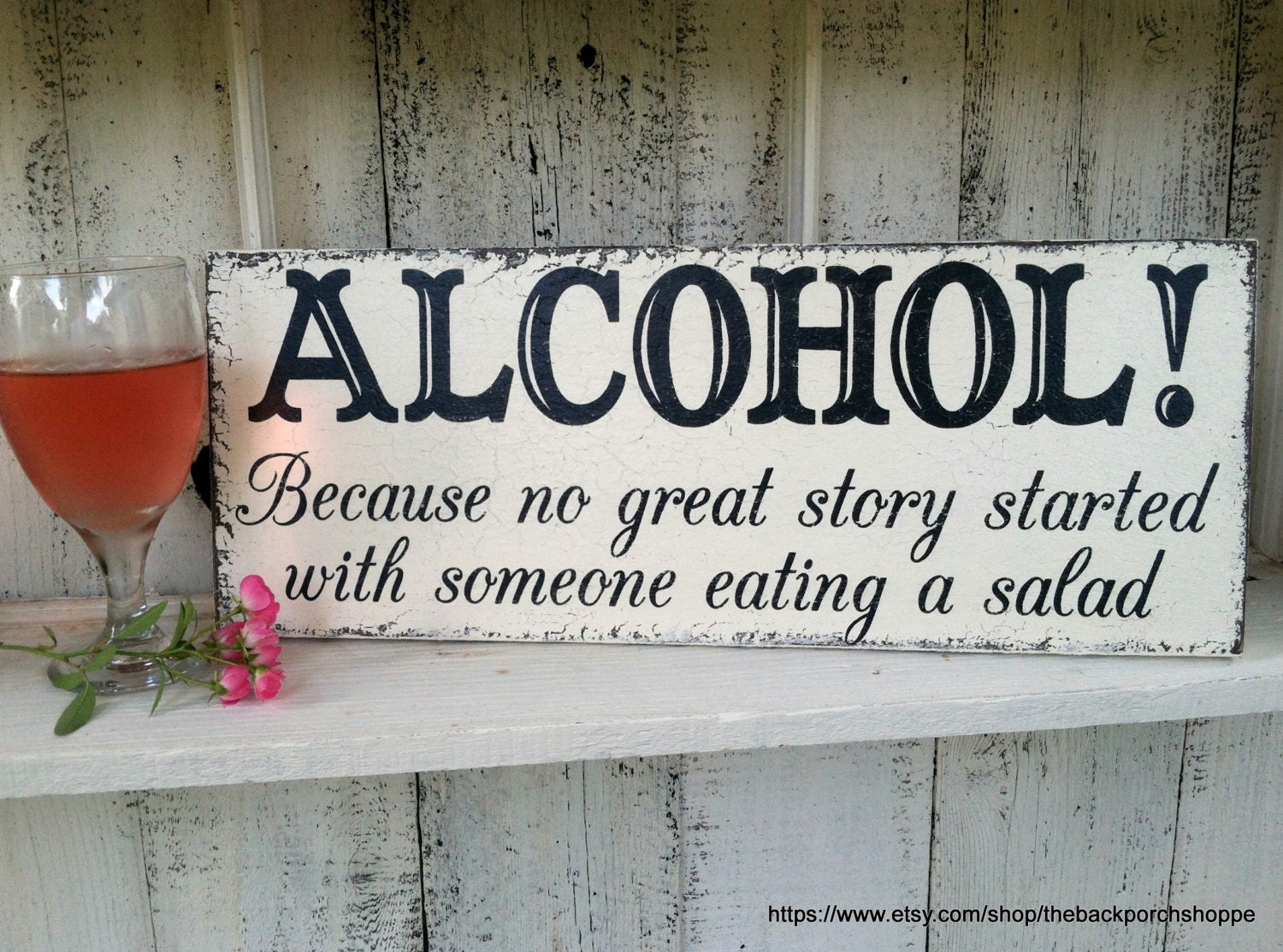 ALCOHOL SIGN Wedding Signs Bar Signs Because no great story