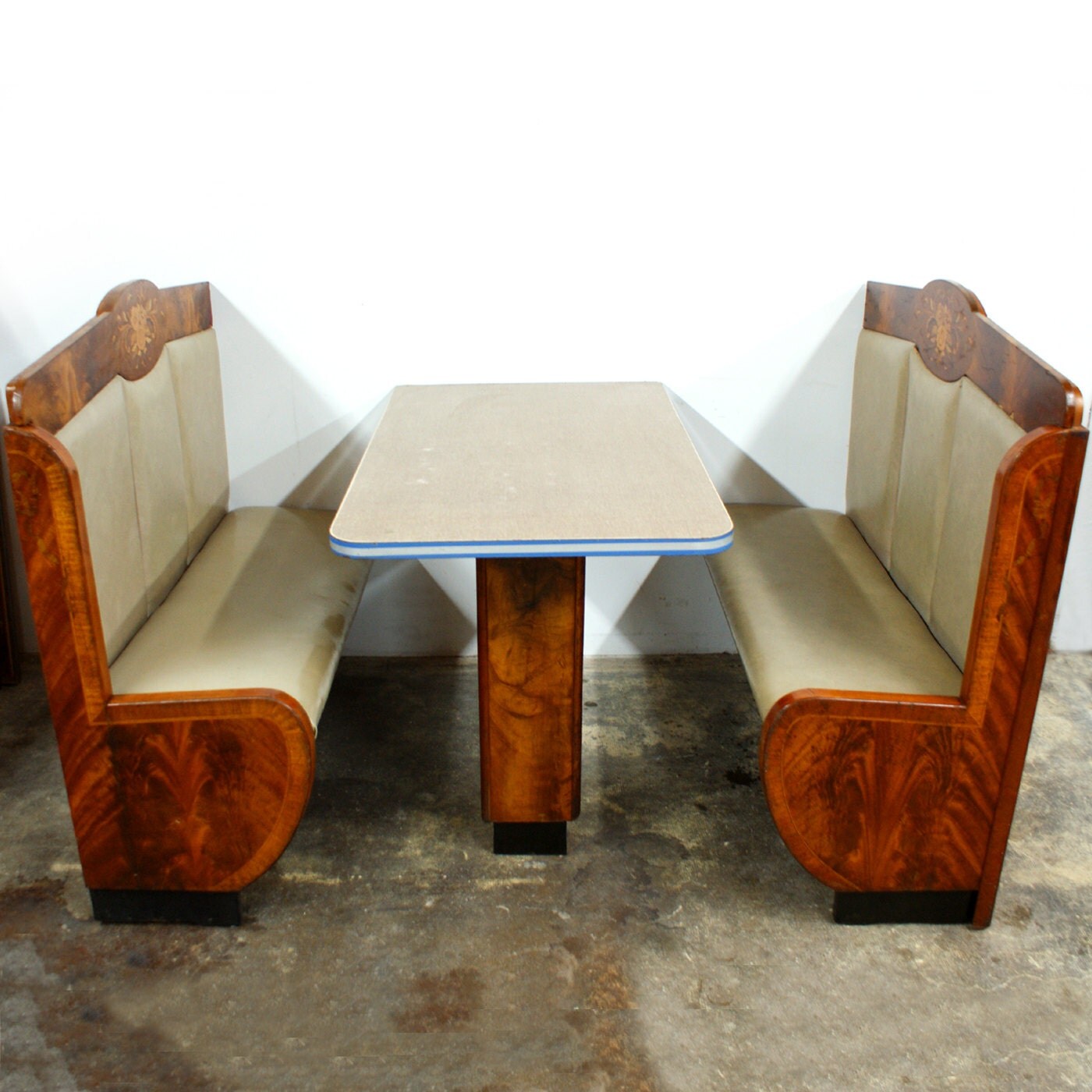 SALE Vintage 1940s Deco Diner Booth FREE SHIPPING