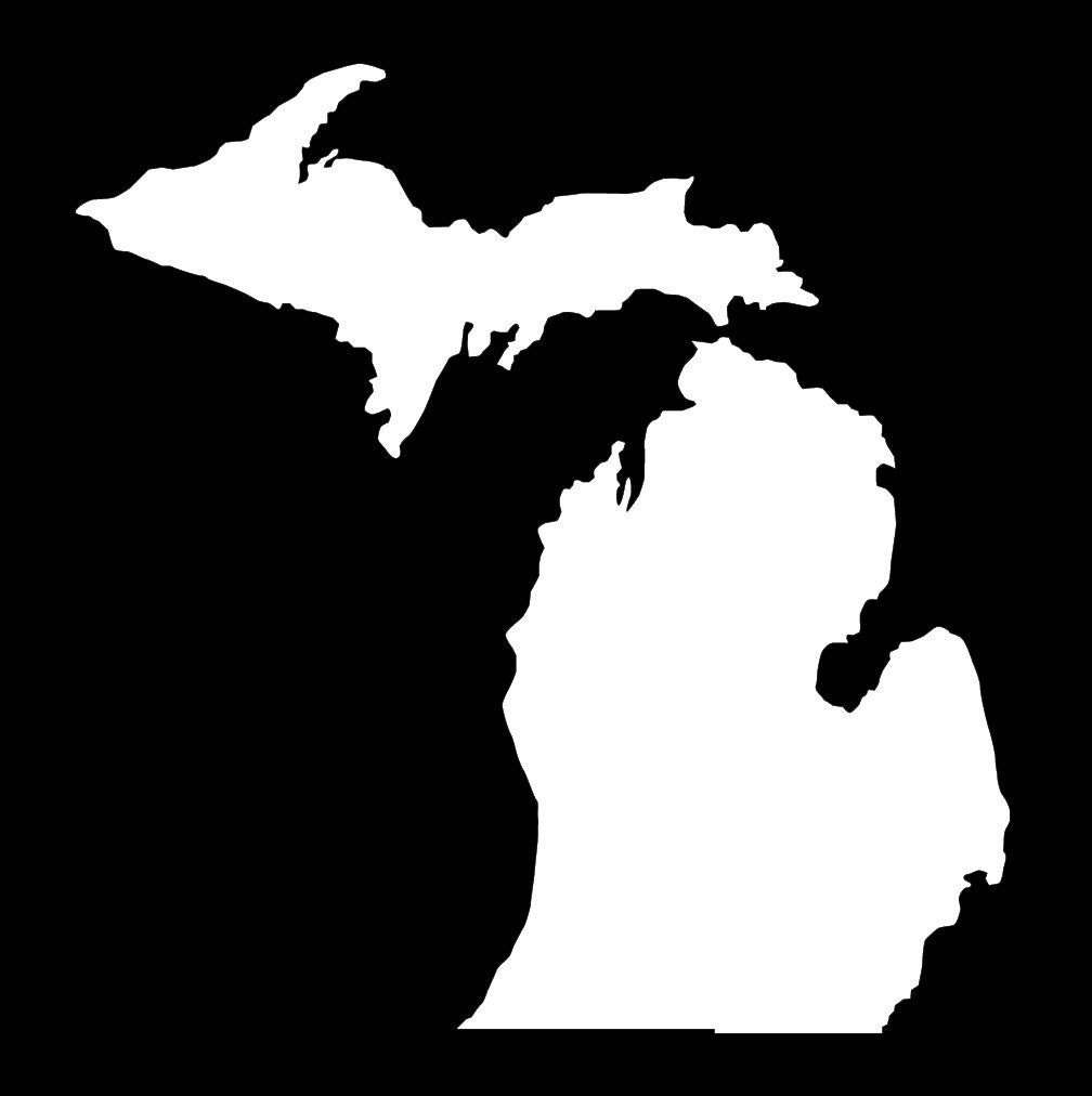 Michigan silhouette vinyl decal