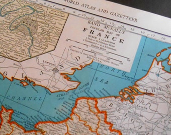 Map of france 1930s | Etsy