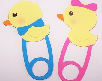 Die Cut Duck Diaper Pin 2.5" 3pcs for Cards DIY Scrapbooking Paper ...
